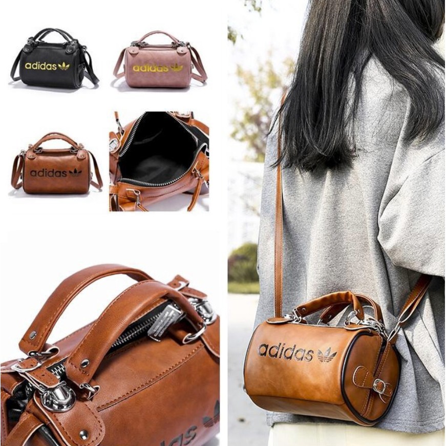 Adidas_Bag BROWN Women Shoulder Sling Bag Cylinder bag Crossbody Bag ...