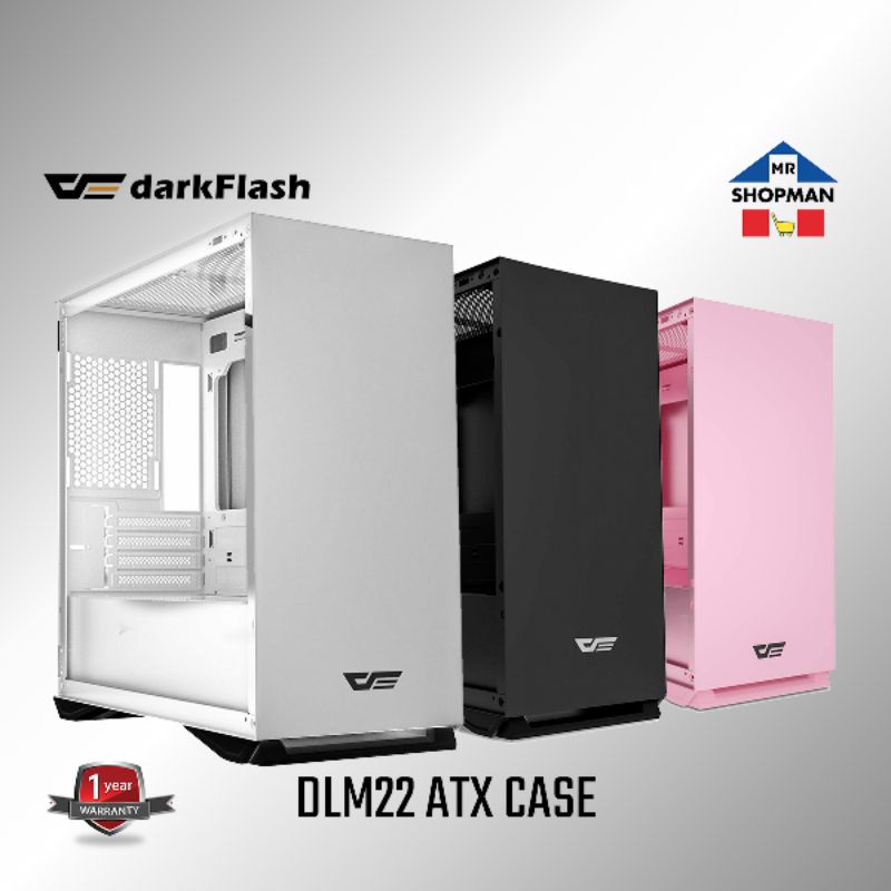 Darkflash DLM22 BLACK WHITE PINK MATX Desktop Computer PC Case | Shopee ...