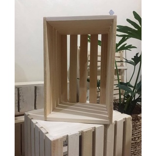 SET OFWOODEN CRATE BOX good quality palochina wood (s,m,l,xl) | Shopee ...