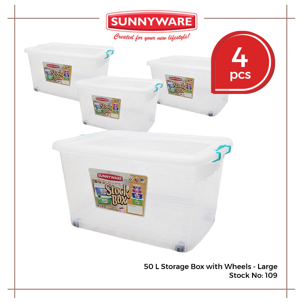 Sunnyware 109 Stock Box / Storage Box - 50 liters | Shopee Philippines