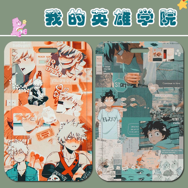 Anime Cartoon My Hero Academia Deku Custom Student ID Card Work ID ...