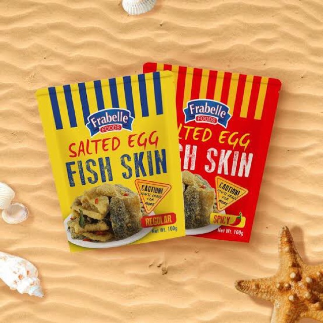 Frabelle Foods Salted Egg Fish Skin 100g (regular & spicy) | Shopee ...