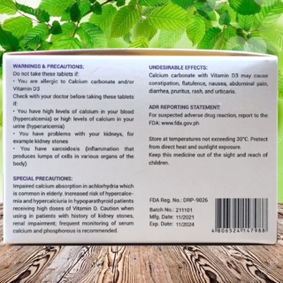 AMBICAL - PLUS (Calcium + Vitamin D3) 100 Tablets | Shopee Philippines