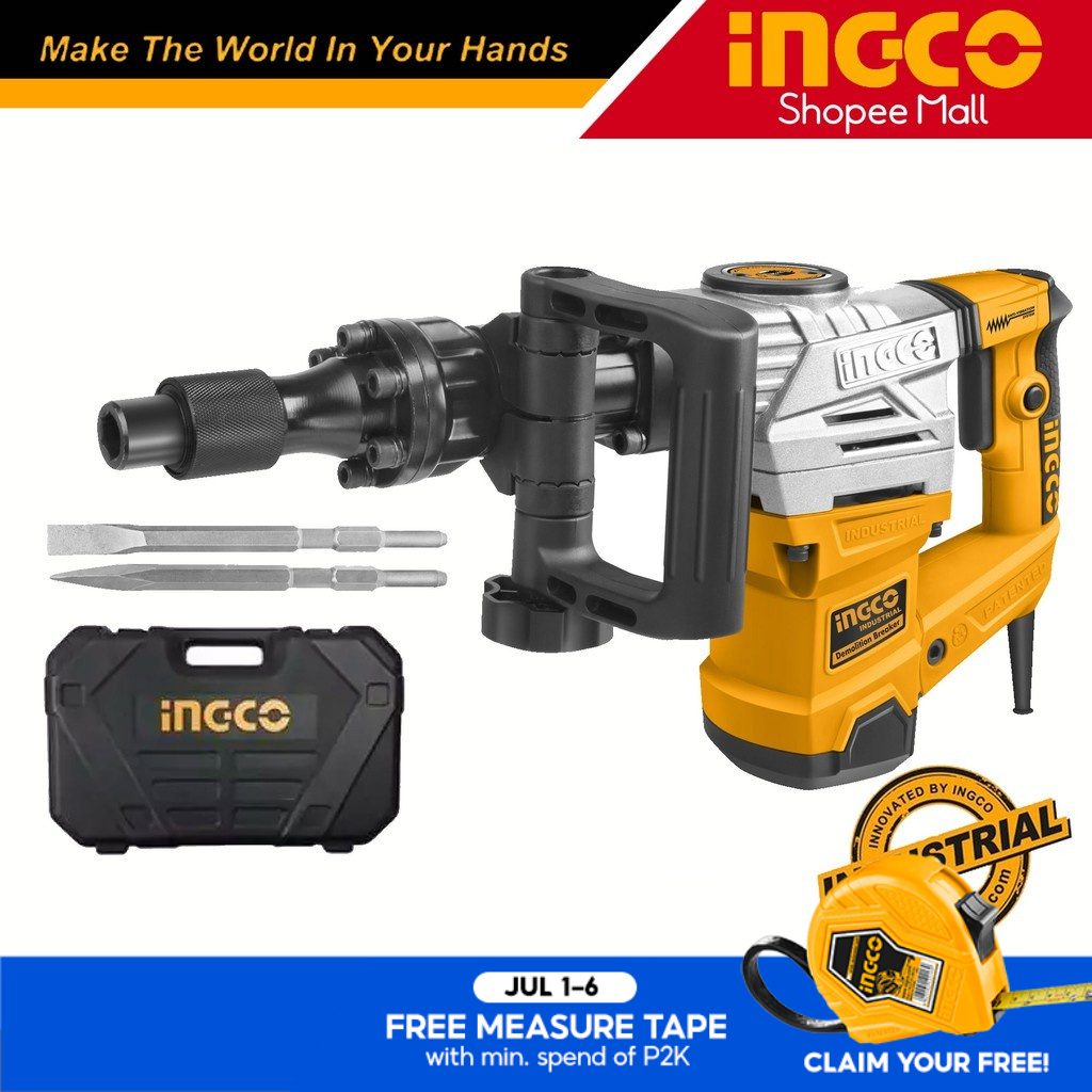 Ingco PDB13008 Industrial HEX Demolition Breaker / Chipping Hammer ...