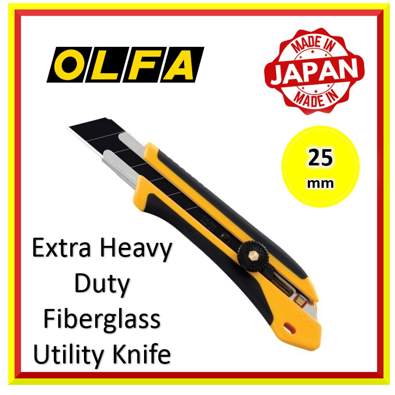Olfa Fiberglass Rubber Grip Extra Heavy Duty Cutter XH-1 25mm | Shopee Philippines
