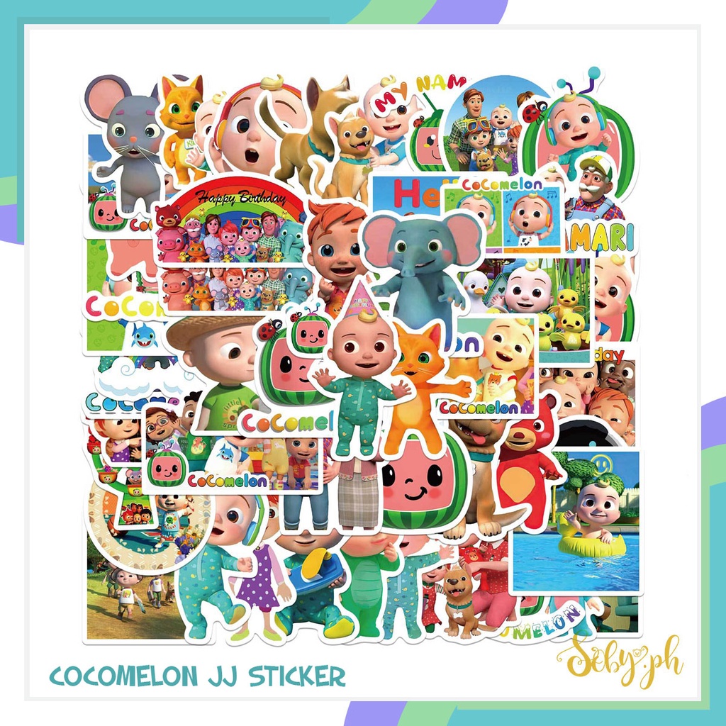 SOBY PH- 50PCS Cocomelon Sticker Vinyl Waterproof Stickers for Laptop ...