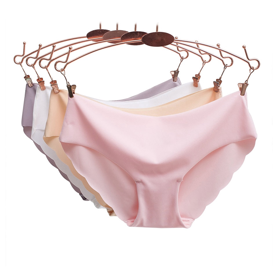 3Pcs Seamless Briefs Women Sexy Panties Soft Ultra Thin Comfort ...