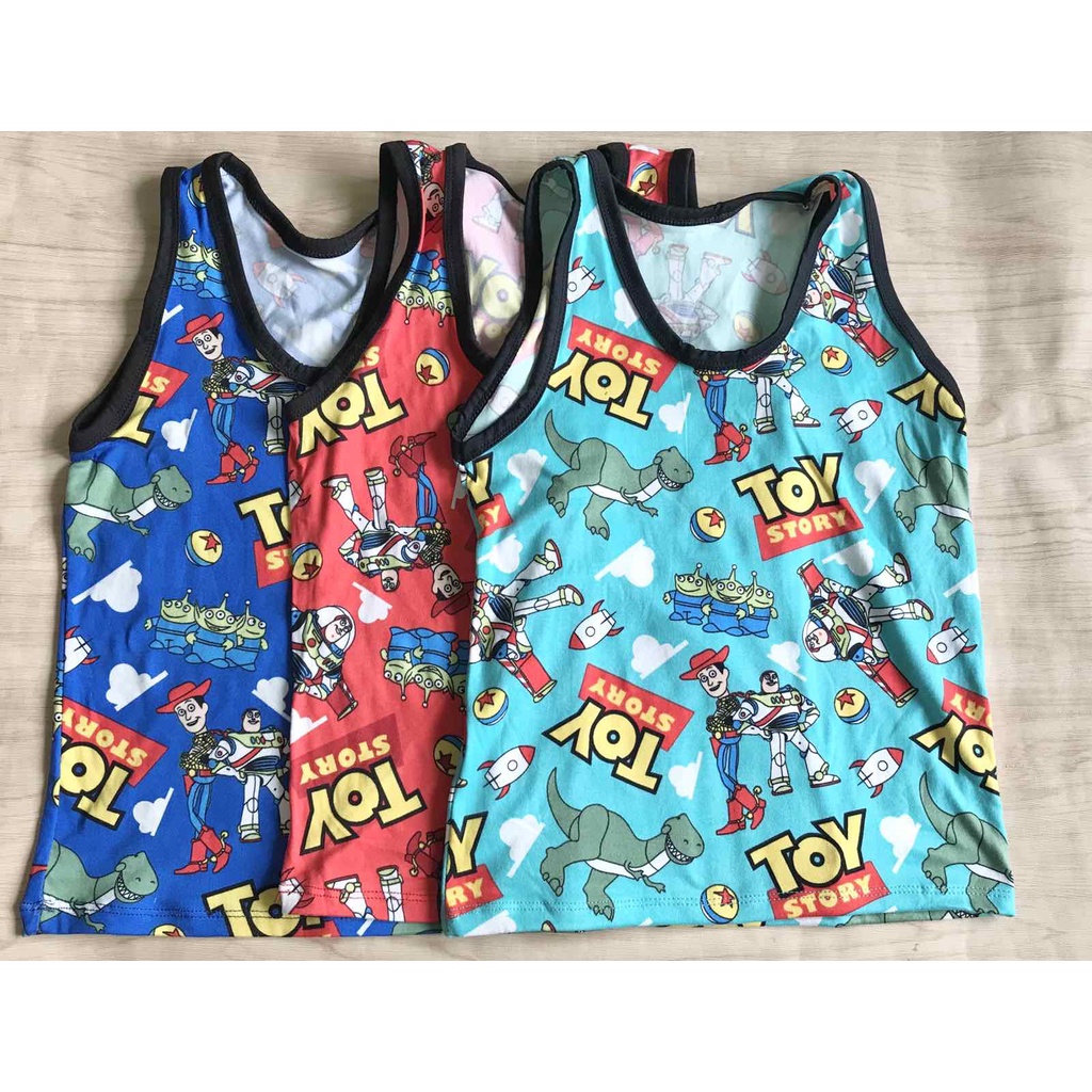 1 PC #02 Tonton's Cartoon Character's Boys Sando fit from 3-7 years ...