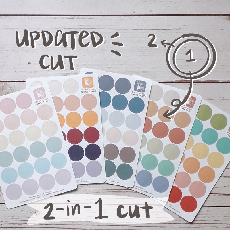 Dot stickers set A (MATTE) for planner & bullet journal - pastel, warm ...