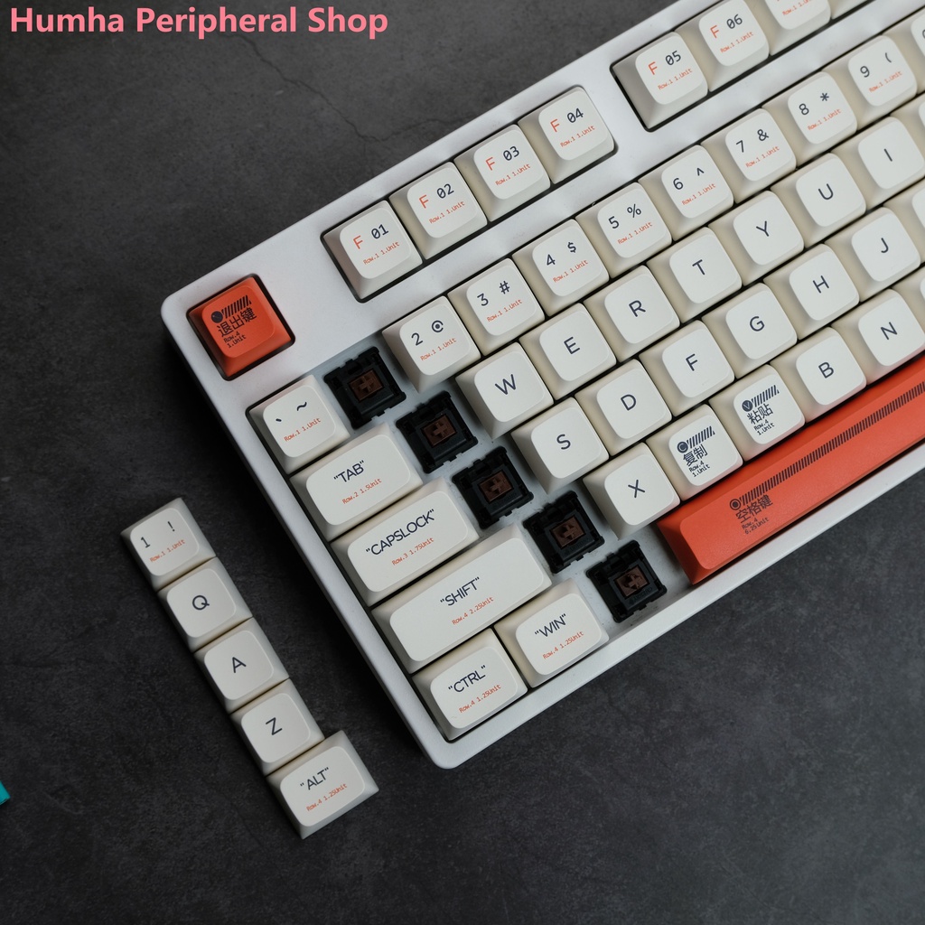 Humha PLASTIC keycap 157 keys PBT material Dye-Sublimation XDA profile ...
