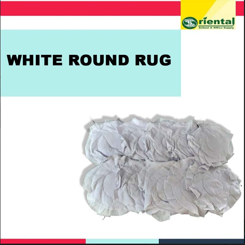 Plain White Round Rug - 5 & 10 pcs. Circle Basahan Wipe and Dry for ...
