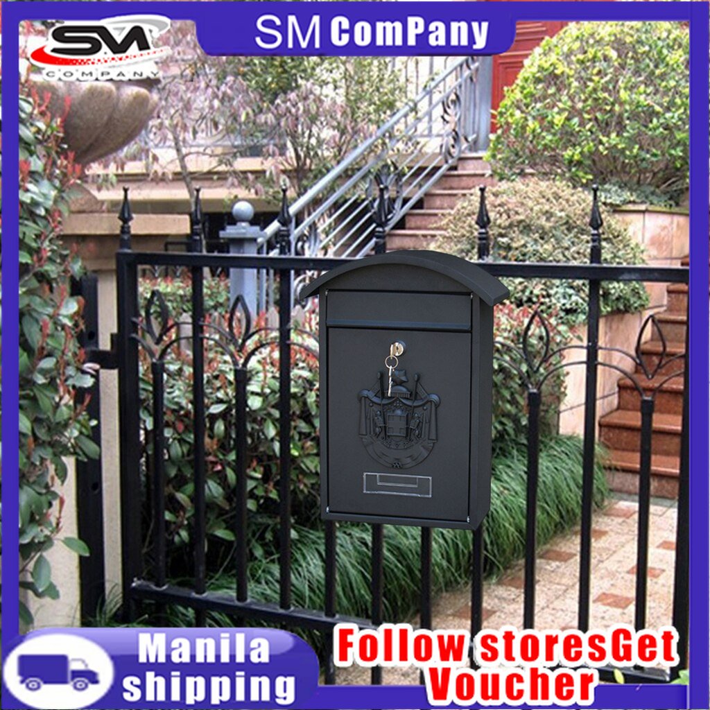 Letter Mailbox Post box with waterproof and Lockable Box with European ...