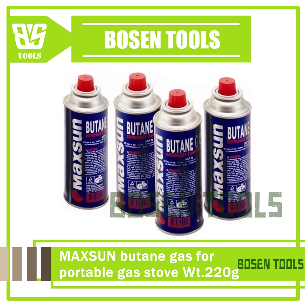 Bosen MAXSUN butane gas for portable gas stove Wt.220g | Shopee Philippines
