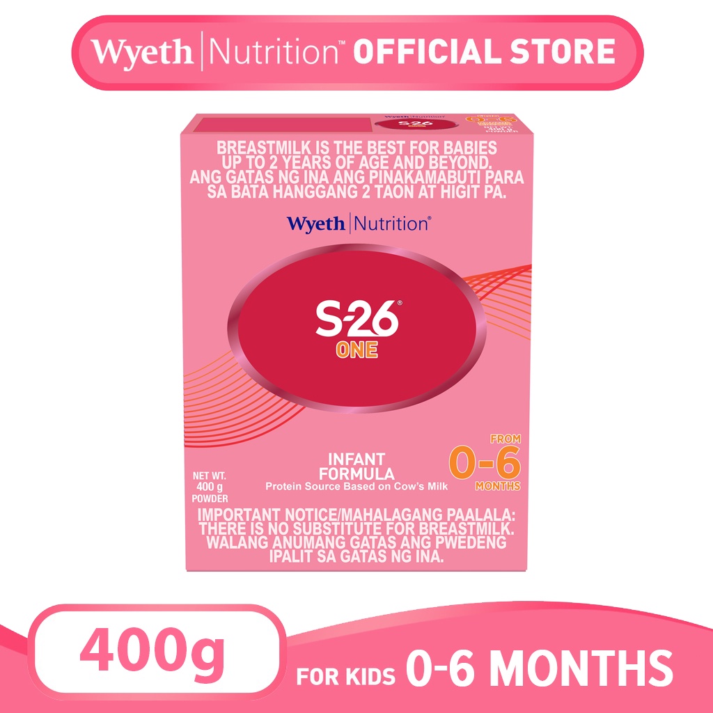 S-26® ONE Infant Formula for 0-6 Months, Box 400g | Shopee Philippines