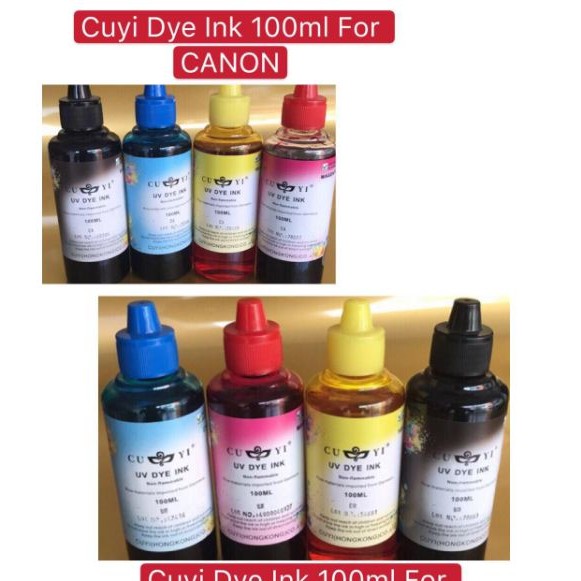 Cuyi Dye Ink 100ml canon for inkjet printer | Shopee Philippines
