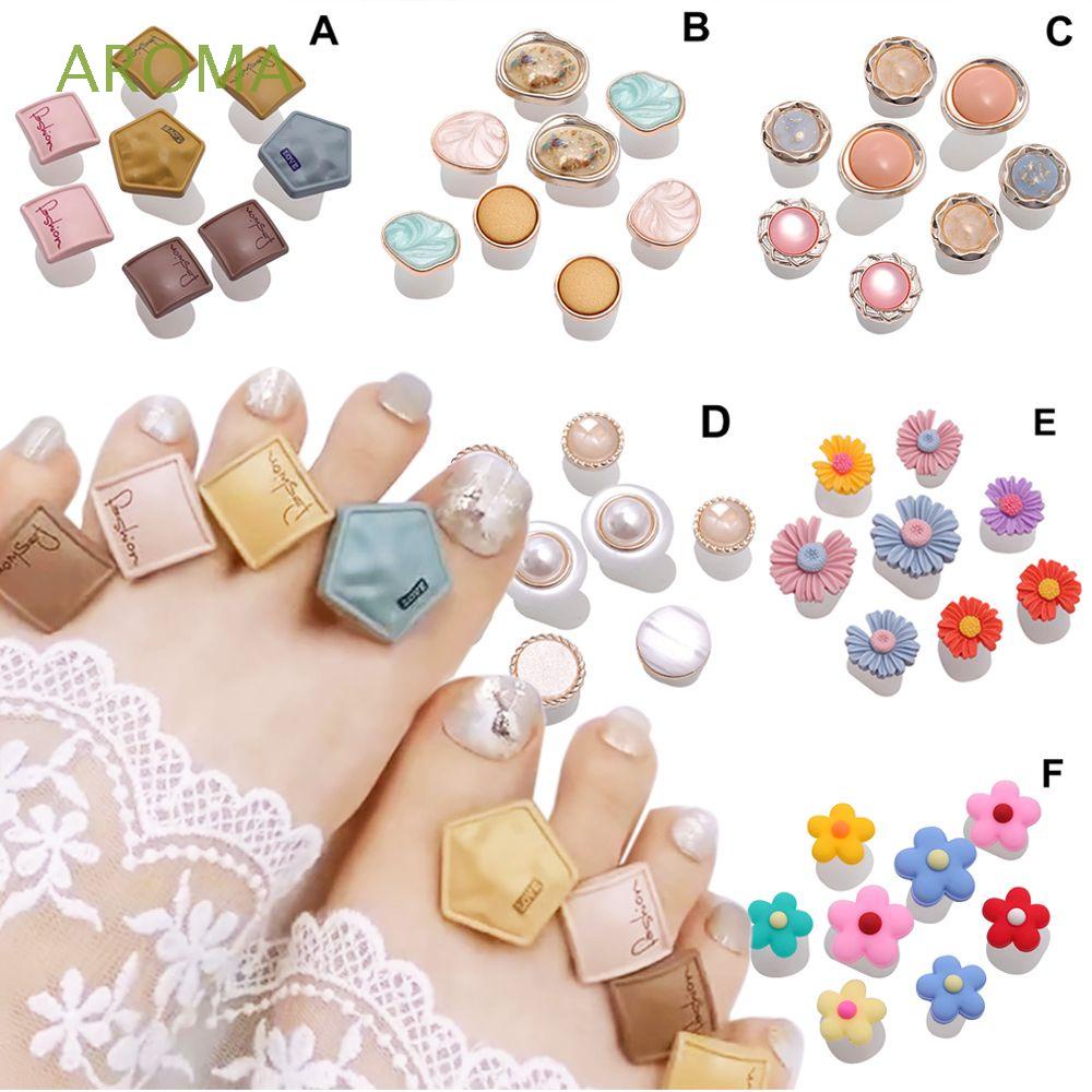 AROMA Soft Nail Art Tool Reusable Foot Finger Divider Toe Separator ...