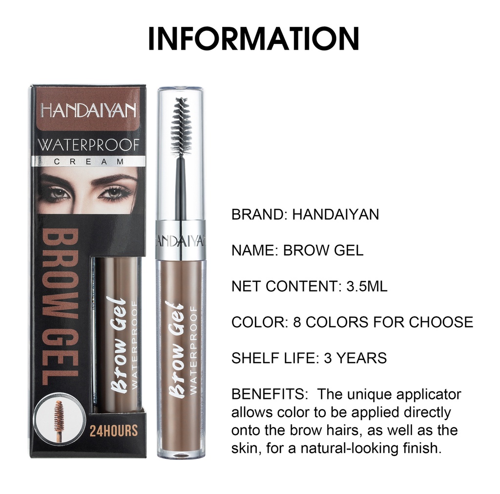 HANDAIYAN 8 Colors Double-ended Liquid Eyebrow Cream With Brush ...