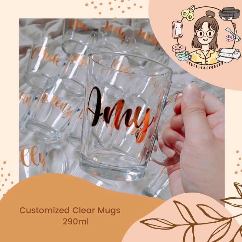 Customized Clear Mug with Name | Shopee Philippines