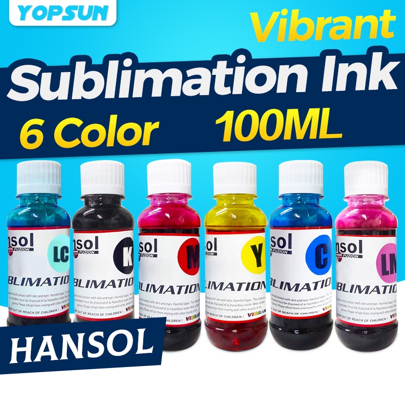 Hansol Sublimation Ink Vibrant 100ml 6 Colors | Shopee Philippines