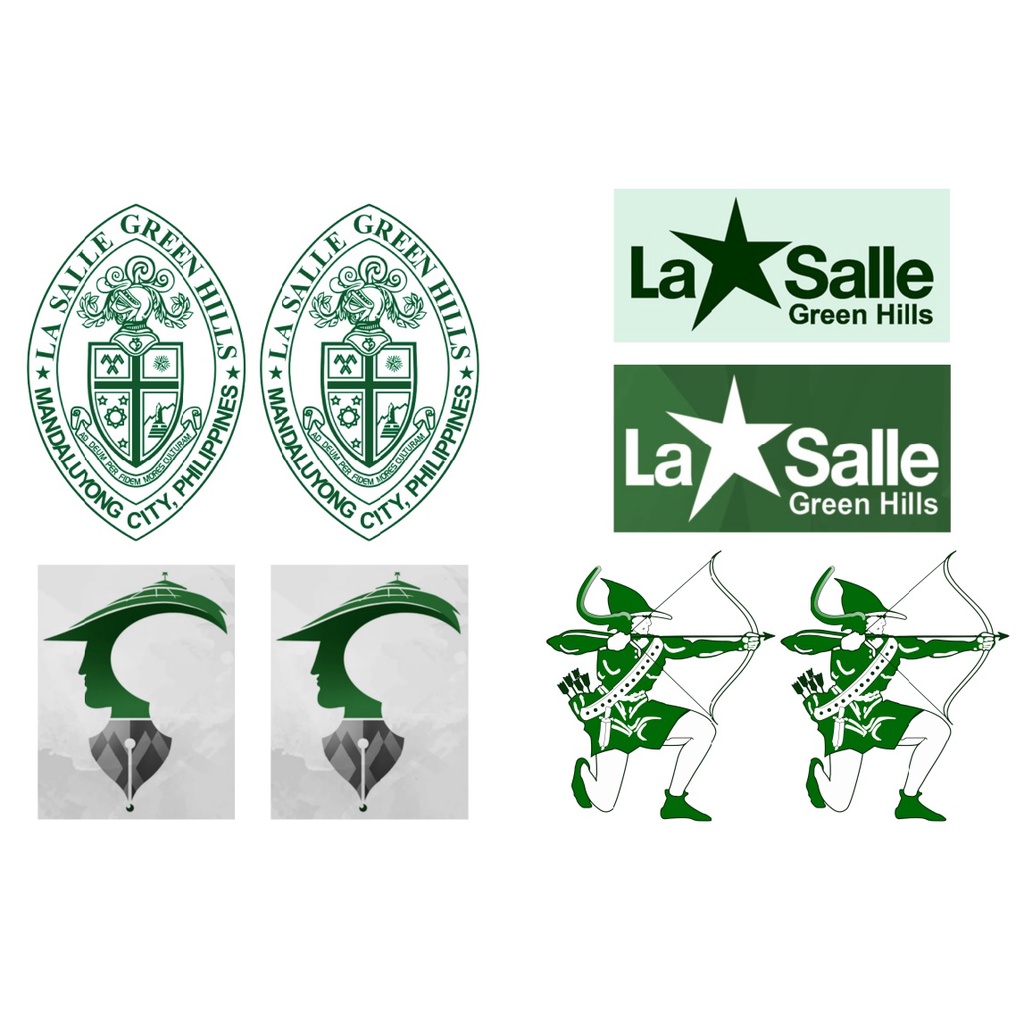DLSU 8 Pieces Car Sticker for La Salle Green Hills, La Salle Green ...