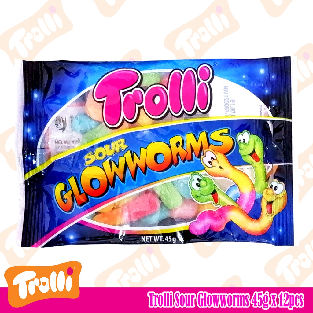 Trolli Sour Glowworms 45g x 12packs (tray) | Shopee Philippines