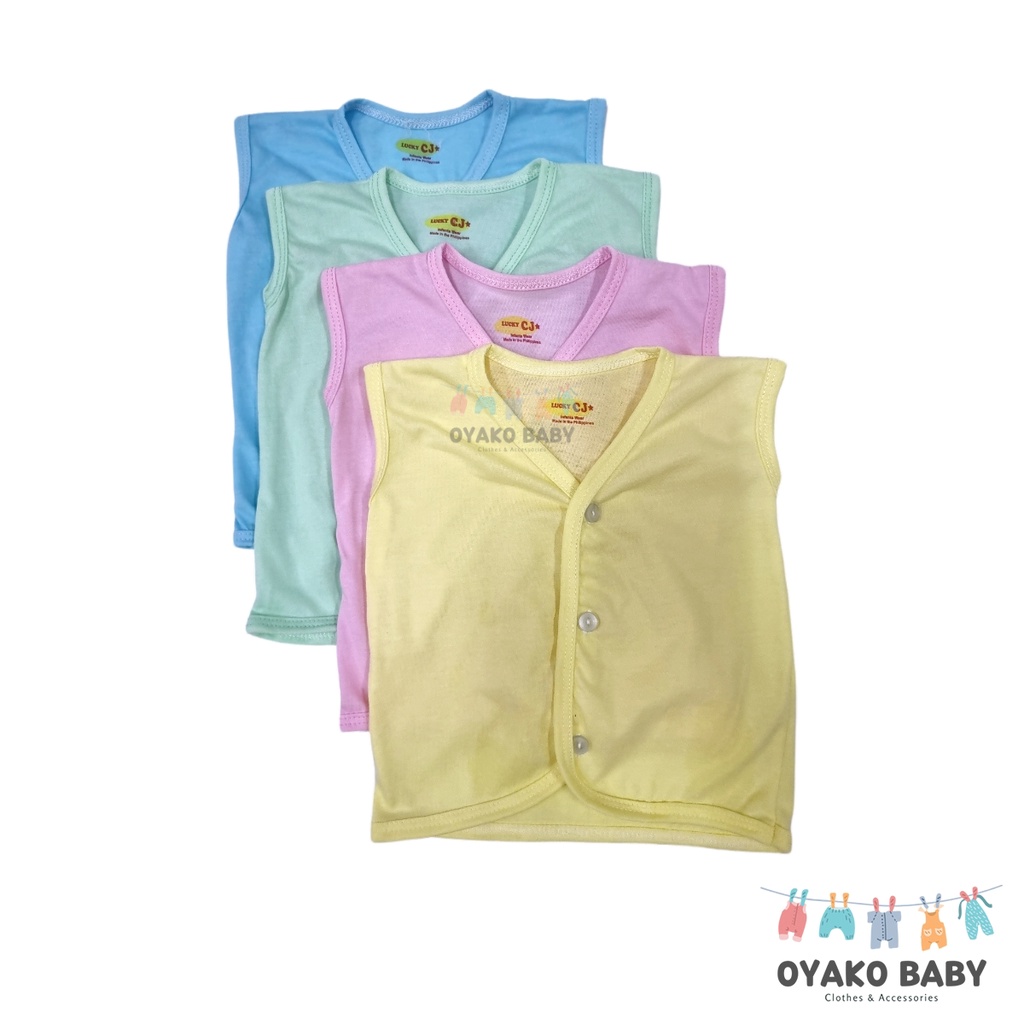 3pcs Lucky CJ Cotton Button Baby Clothes Sleeveless Barubaruan ...