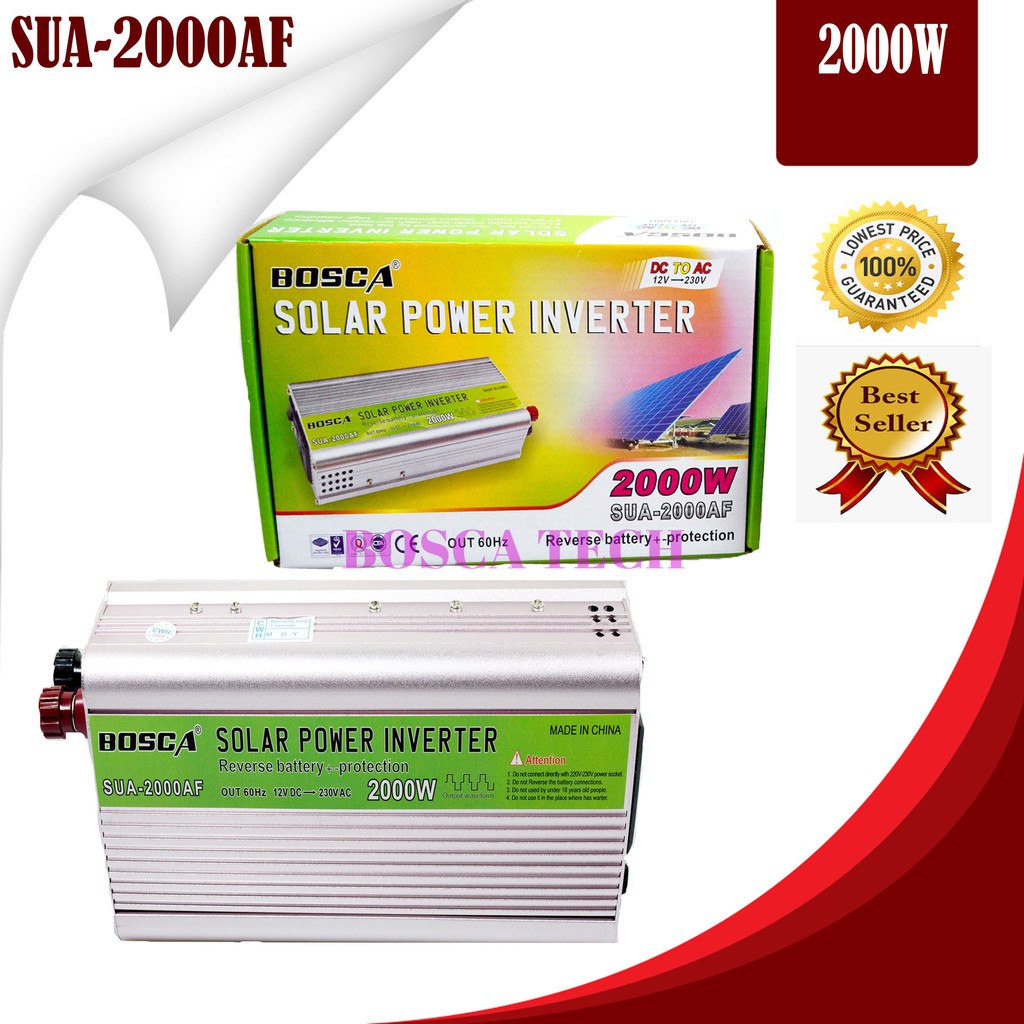 Bosca Sua-2000AF 2000W 12V Dc To 230V AC Solar Energy Emergency Power ...