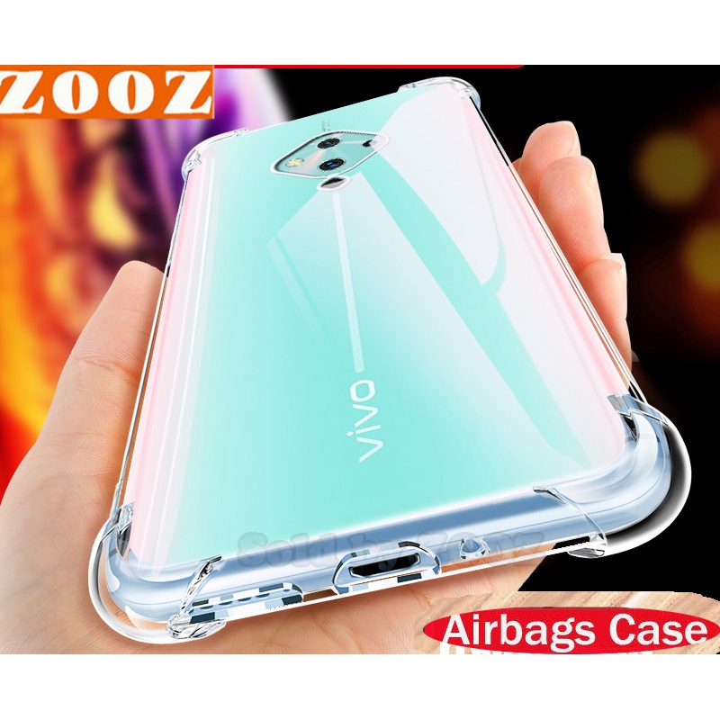 vivo S1 Pro Case vivo S1Pro Air Cushion Shockproof Transparent Soft Silicone Back Cover ...