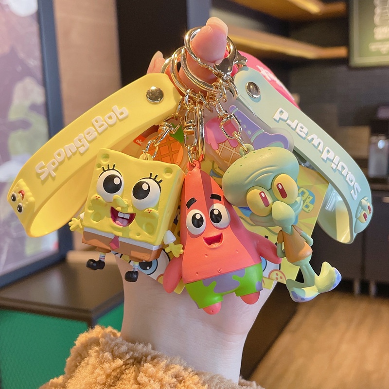 Genuine cartoon animation keychain SpongeBob SquarePants Patrick Star ...