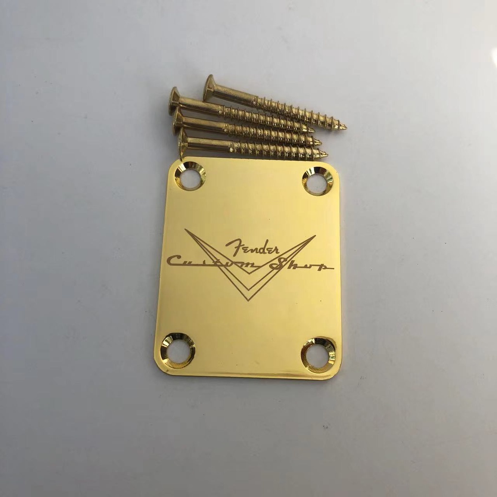 Custom Shop Gold Neck Plate For Fender Stratorcast Telecaster Style ...