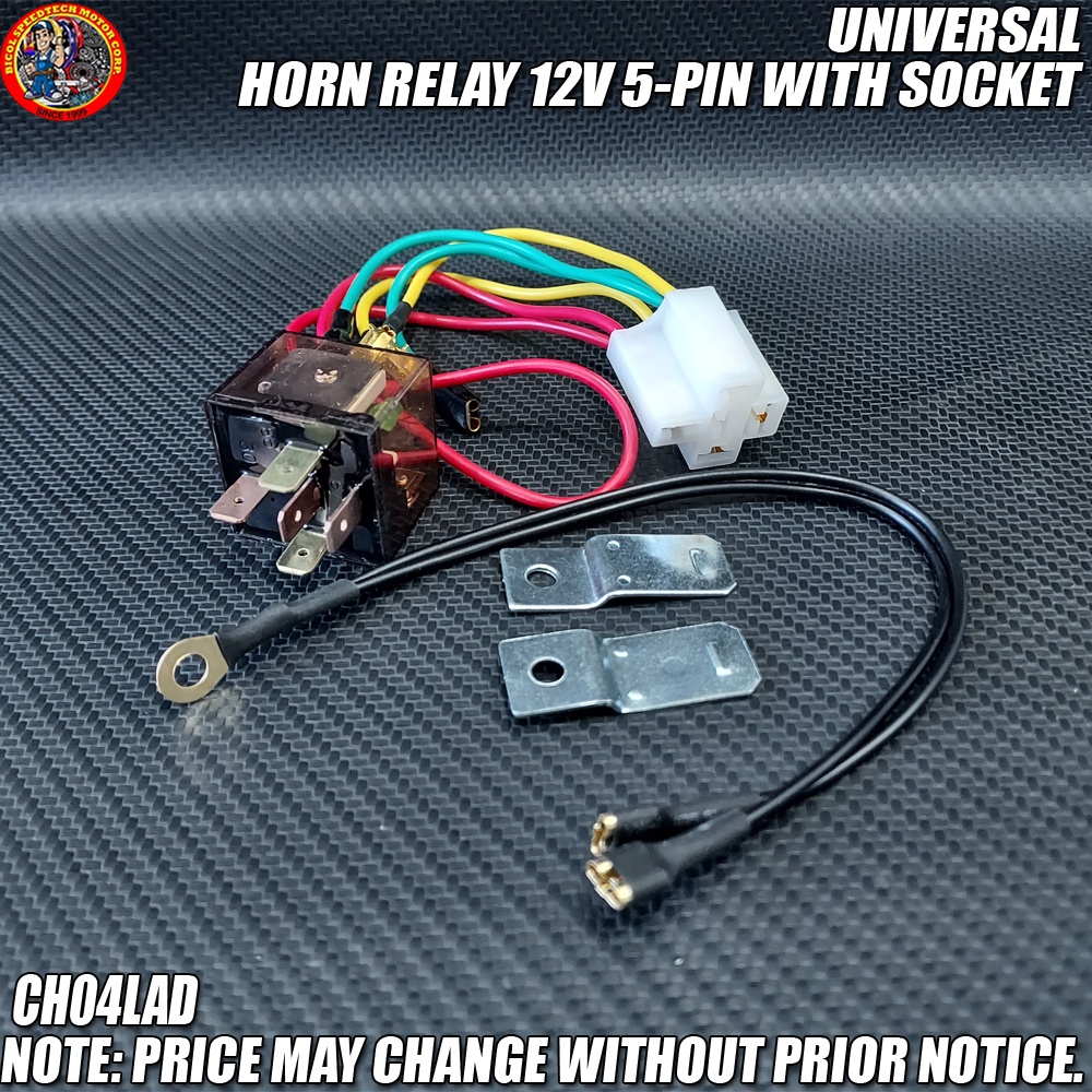 UNIVERSAL HORN RELAY 12V 5-PIN WITH SOCKET (CH04LAD) | Shopee Philippines