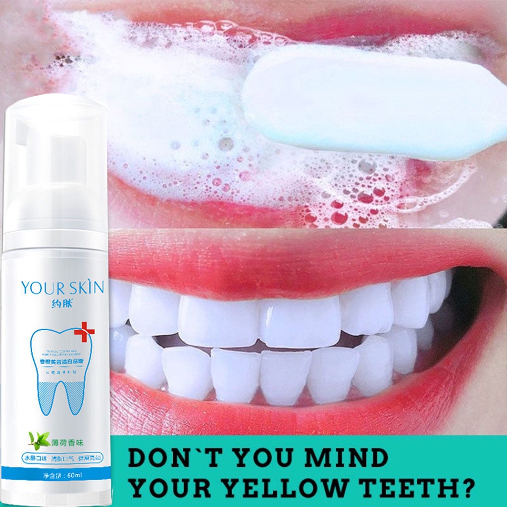 Teeth Whitening Mousse Mouthwash Toothpaste Remove Tartar oral health ...