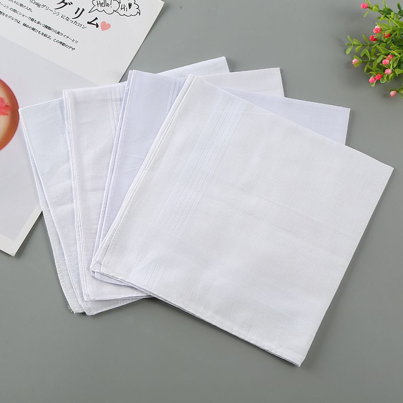 12 Pieces All White Color Handkerchief Panyo | Shopee Philippines