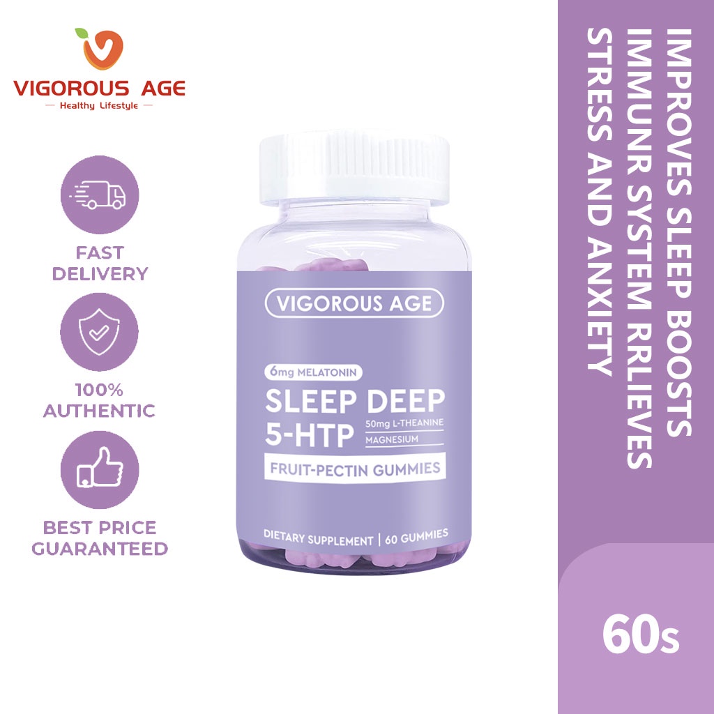 Vigorous Age Melatonin Gummies Improve Sleep Sleepwell Stress and ...