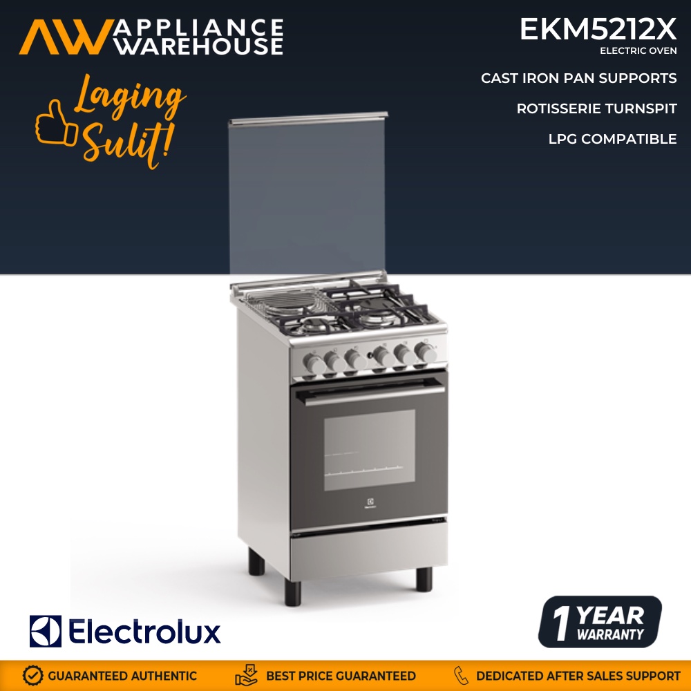Electrolux EKM5212X 50cm Mixed hob and 62L Electric Oven Cooking Range ...