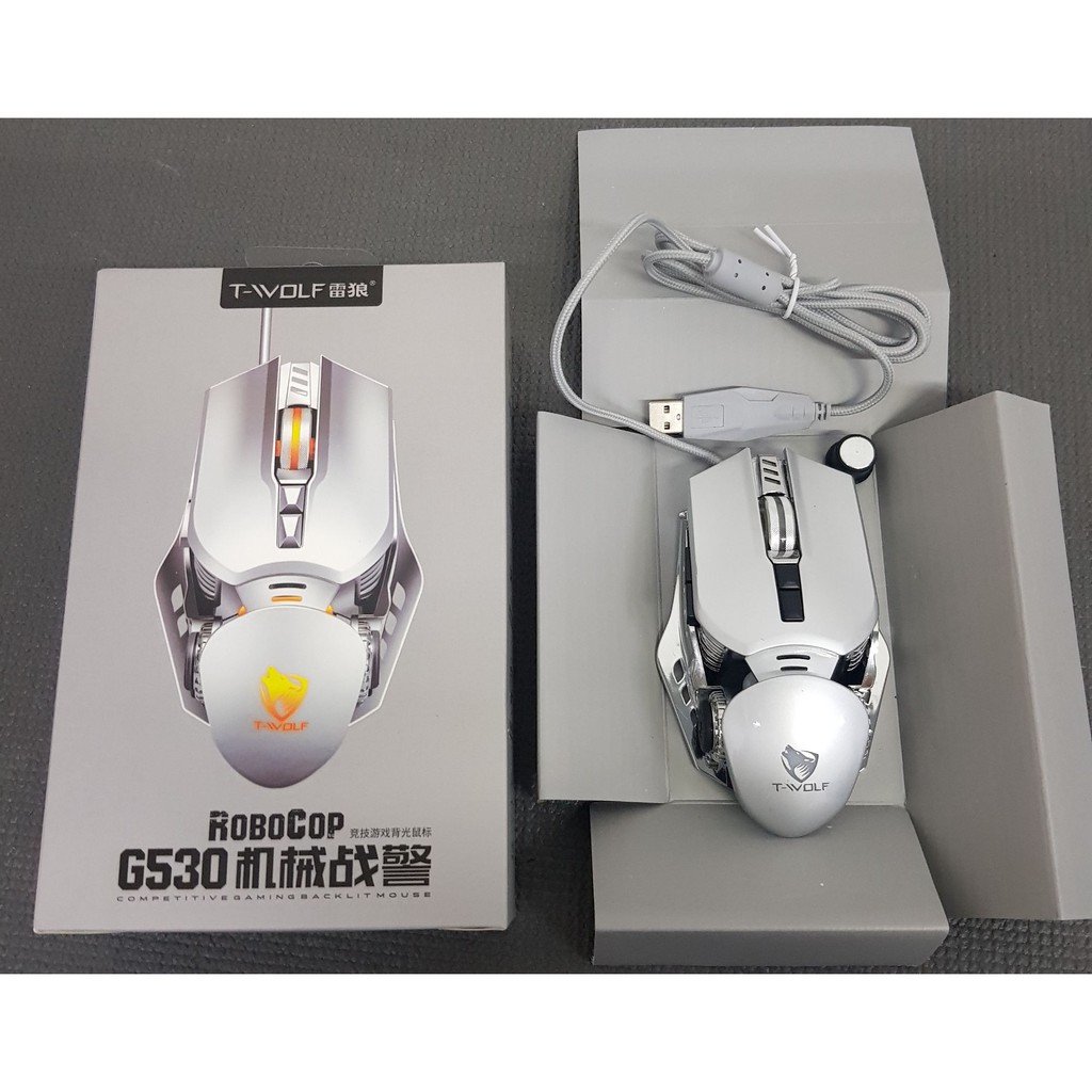 T-WOLF G530 Wired Mouse Colorful Luminous Gaming Mouse USB Port ...
