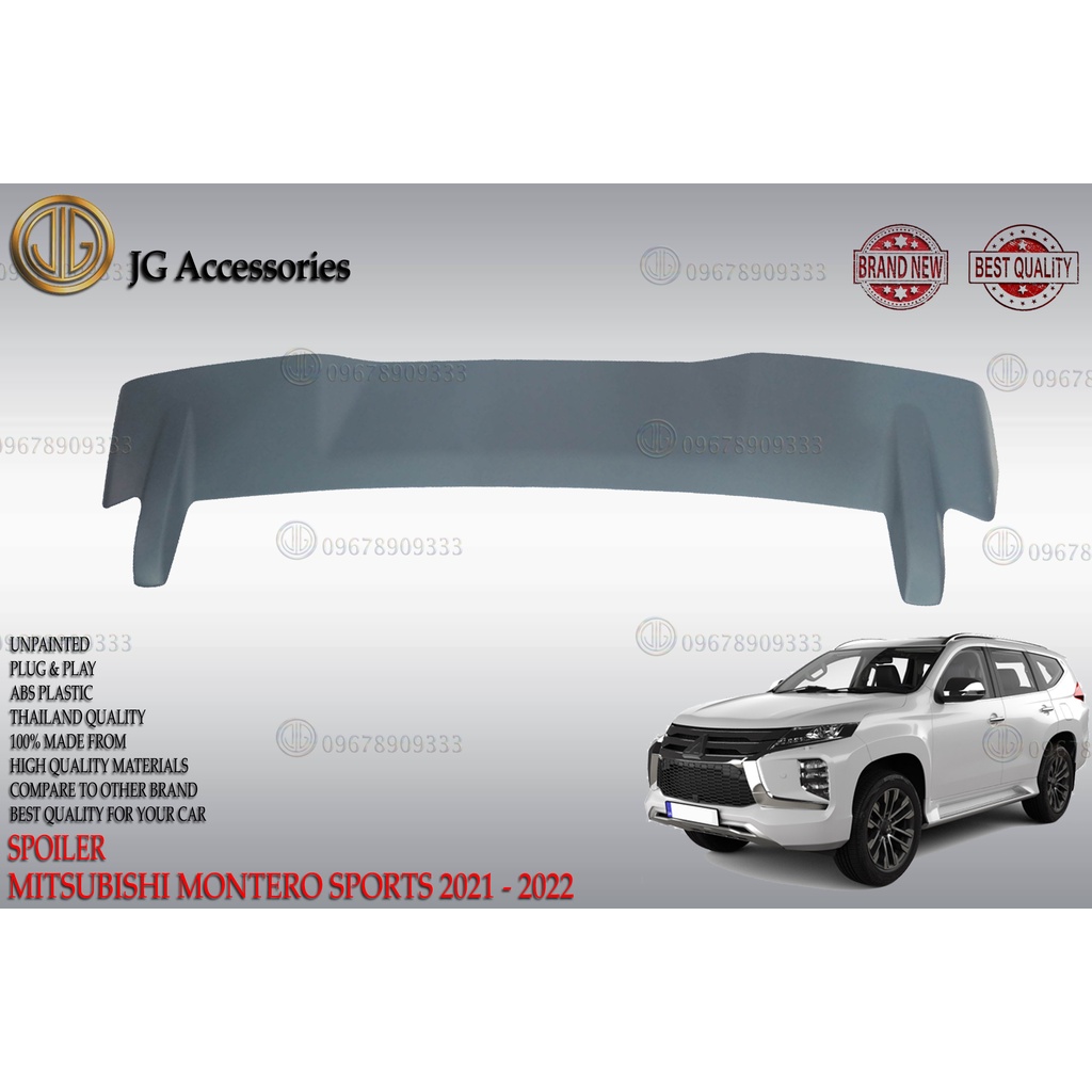 MITSUBISHI MONTERO SPORTS 2020-2022 REAR SPOILER WING UNPAINTED/ABS ...