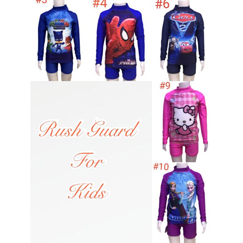 Rushguard /rush guard terno for kids(boy and girl ) | Shopee Philippines