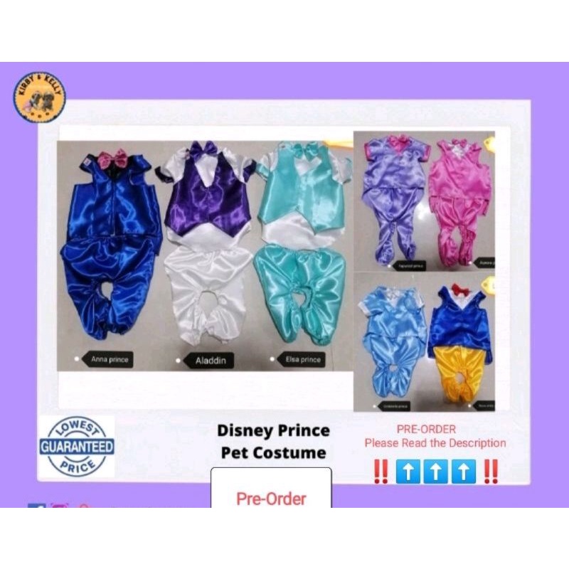 PRE-ORDER Disney Prince Pet Dog Costume(XS,S,M,L,XL) | Shopee Philippines