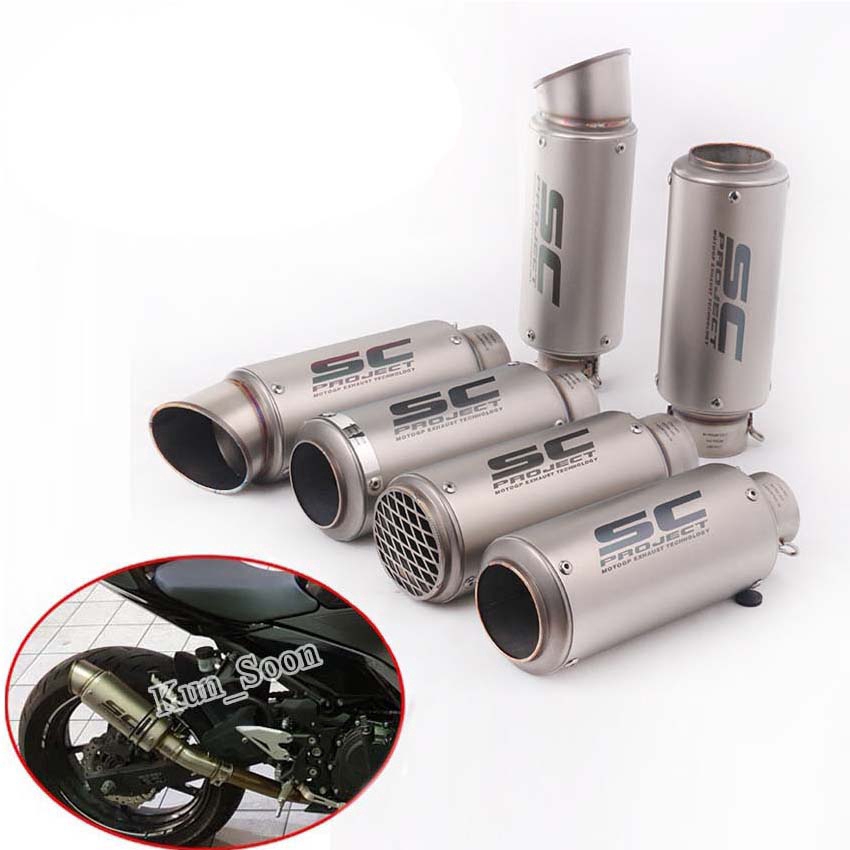 51 60mm Inlet Universak Sc Exhaust Muffler Pipe Motorcycle Exhaust Pipe