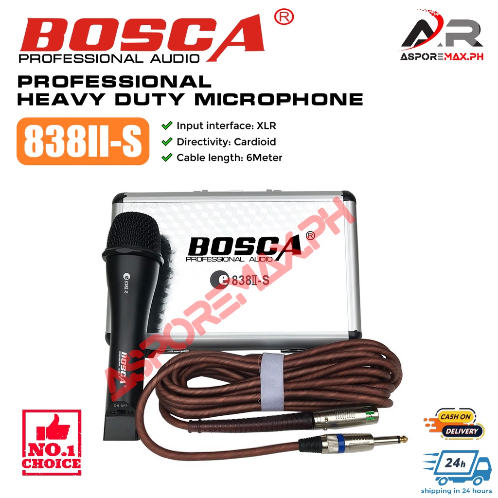 BOSCA Professional Heavy Duty Microphone 838II-S BLACK / 868II-S WHITE ...