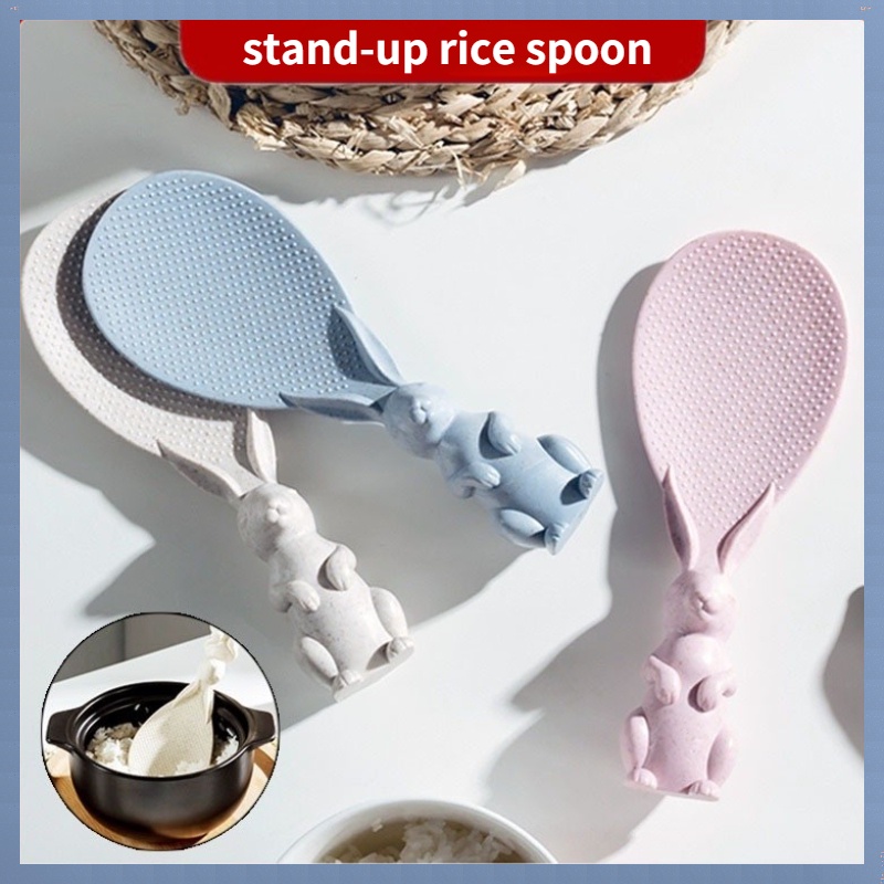 Cute Pet Rice Spoon Household Cartoon Cute Non-stick Rice Can Stand ...