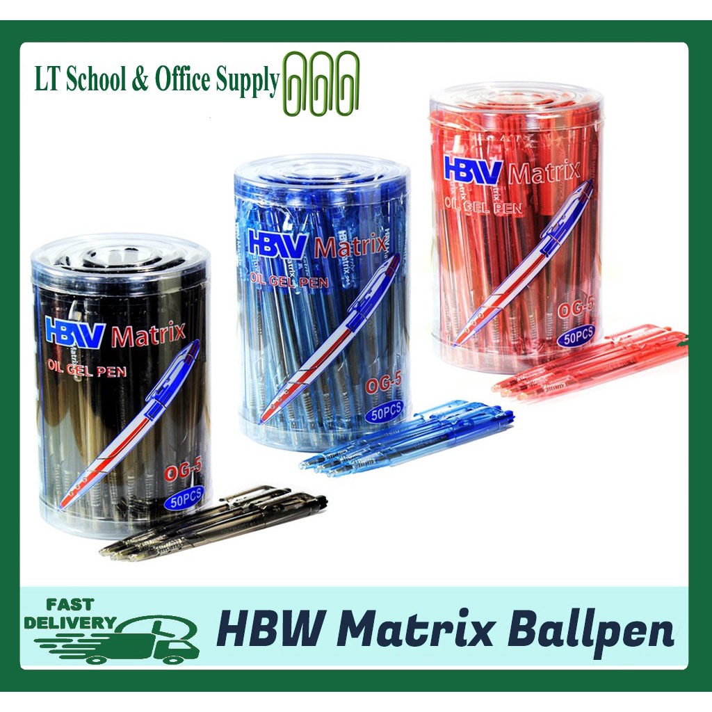12pieces HBW matrix ballpen rectractable pen | Shopee Philippines