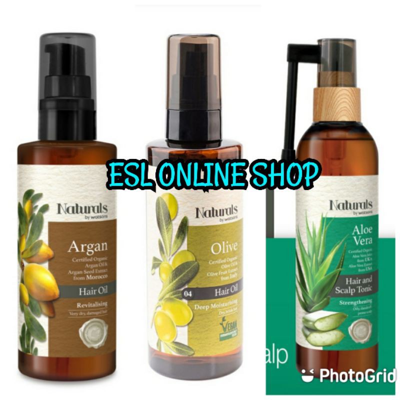 Naturals by Watsons Hair Oil - Argan / Olive 100ml / Aloe Vera ...