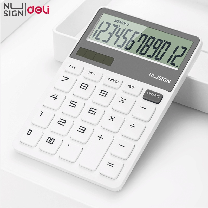 Nusign by Deli Simple Portable Calculator Student Office Supplies Dual ...