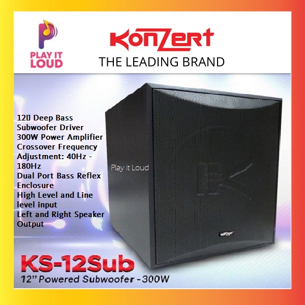 KONZERT KS-12 SUB ACTIVE SUBWOOFER | Shopee Philippines