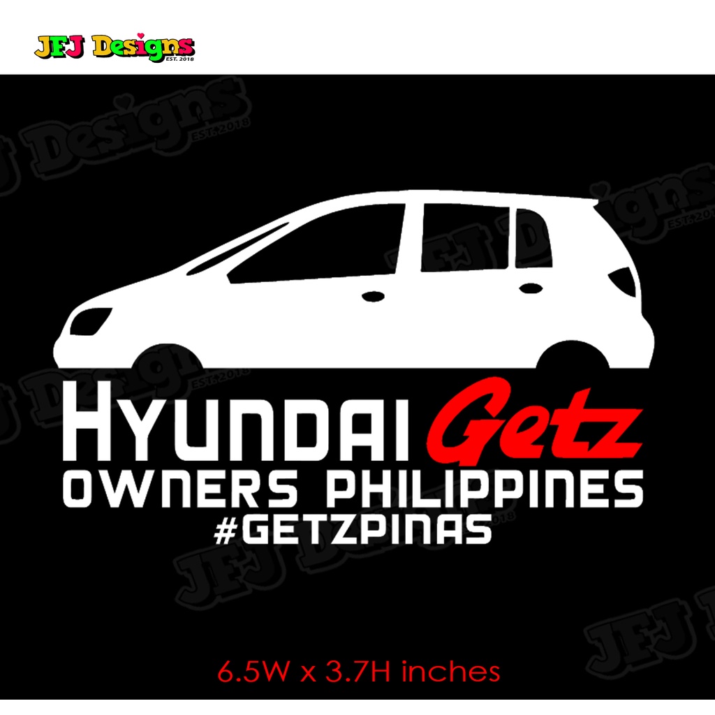 Hyundai Getz Pinas UnOfficial logo Cutout sticker | Shopee Philippines