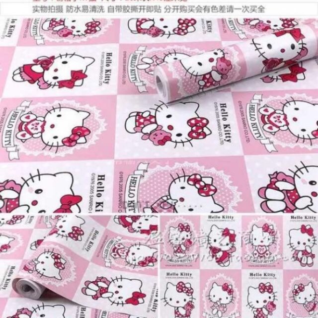 COD Hello Kitty Wall Paper adhesive | Shopee Philippines