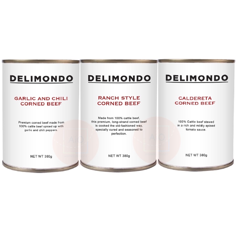 Delimondo Corned Beef Caldereta, Garlic and Chili, Ranch Style 380g ...