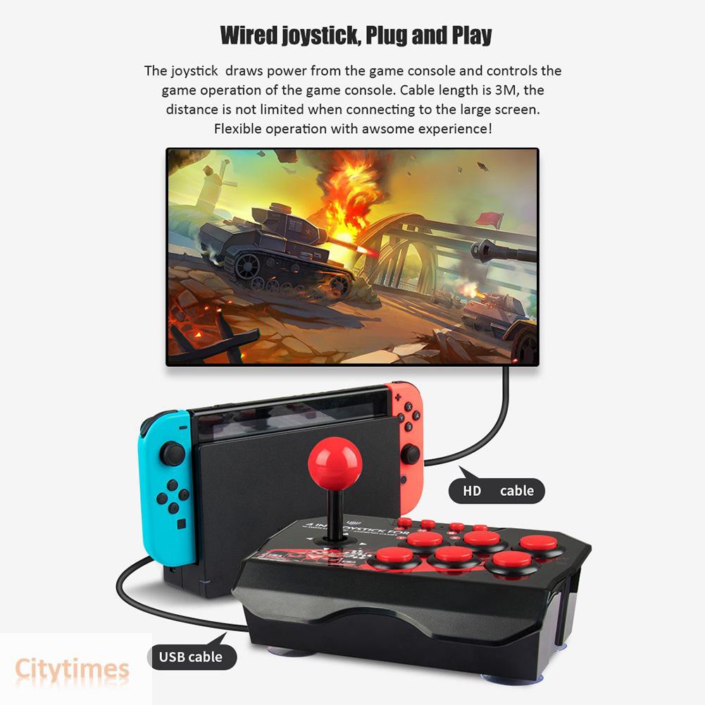 〖ci〗 4-in-1 retro arcade game joystick station usb wired turbo rocker ... 〖ci〗 4-in-1 retro arcade game joystick station usb wired turbo rocker ...